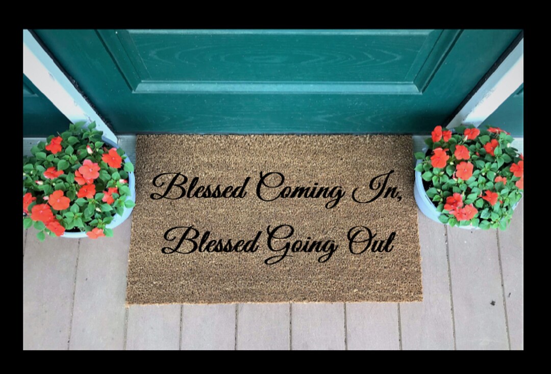 Custom Door Mat Blessed Door Mat Christian Doormat - Etsy