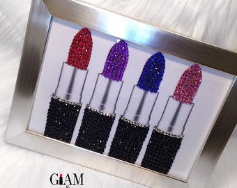 Lipstick wall art | Etsy