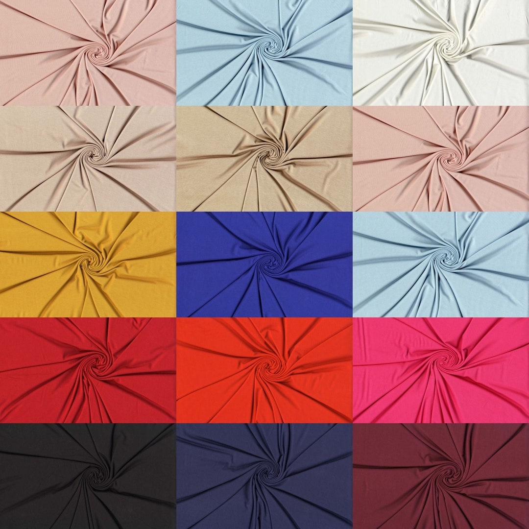 Verdure Span Jersey Fabric by Yard, Verdure modalrayon Span, Many Solid ...