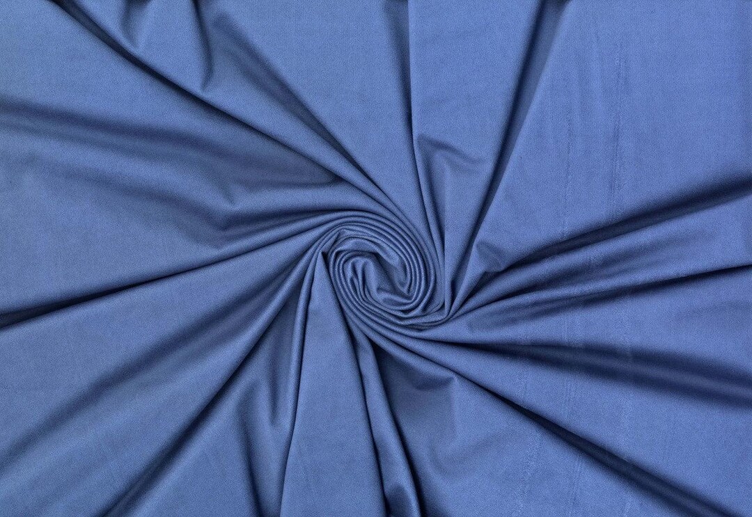 Indigo Suede Faux Knit Fabric by the Yard, Brushed Suede, Faux Suede ...