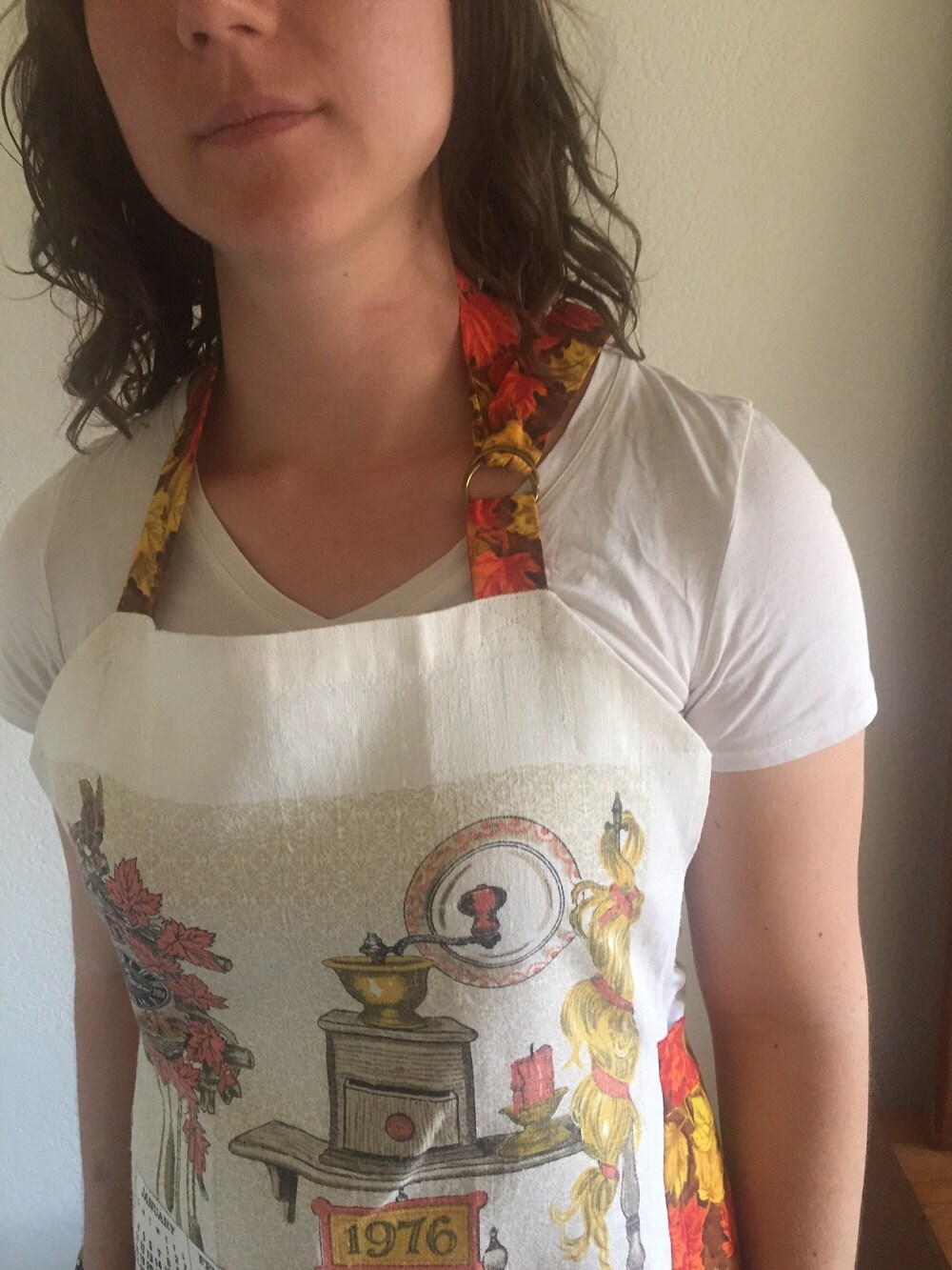 Women's Apron - 1976 Calendar Apron - Autumn Apron - Upcycled Apron ...