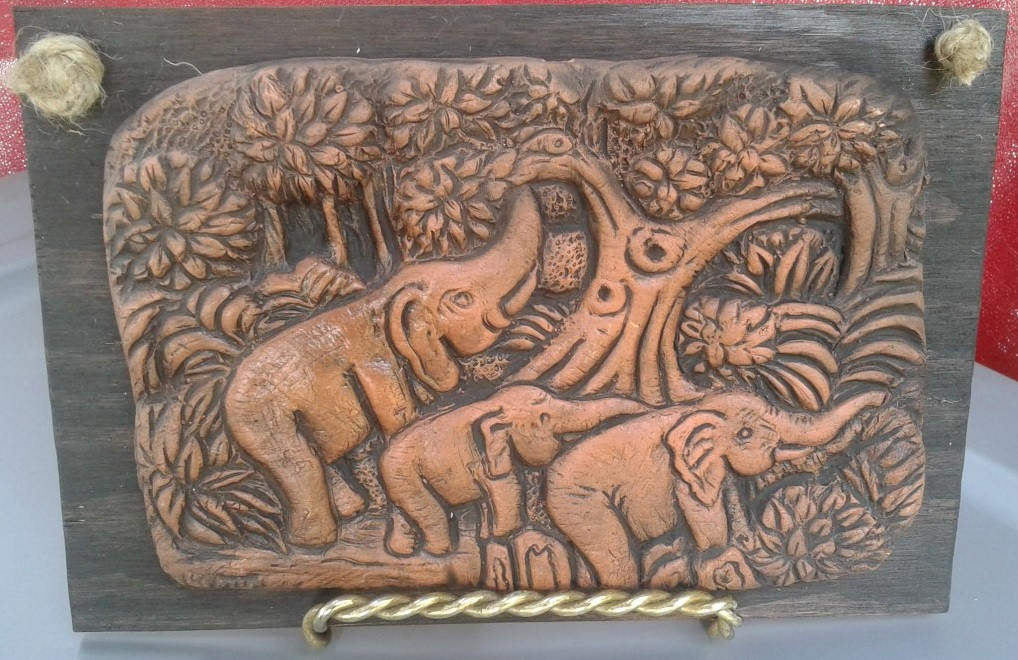 Elephant Family Tile - Etsy
