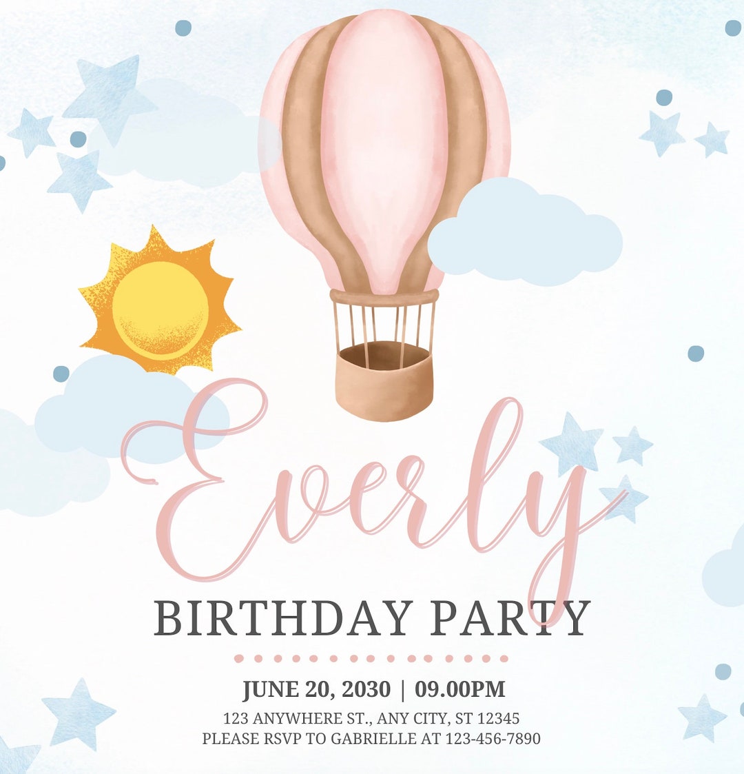 Girls Birthday Invitation - Etsy