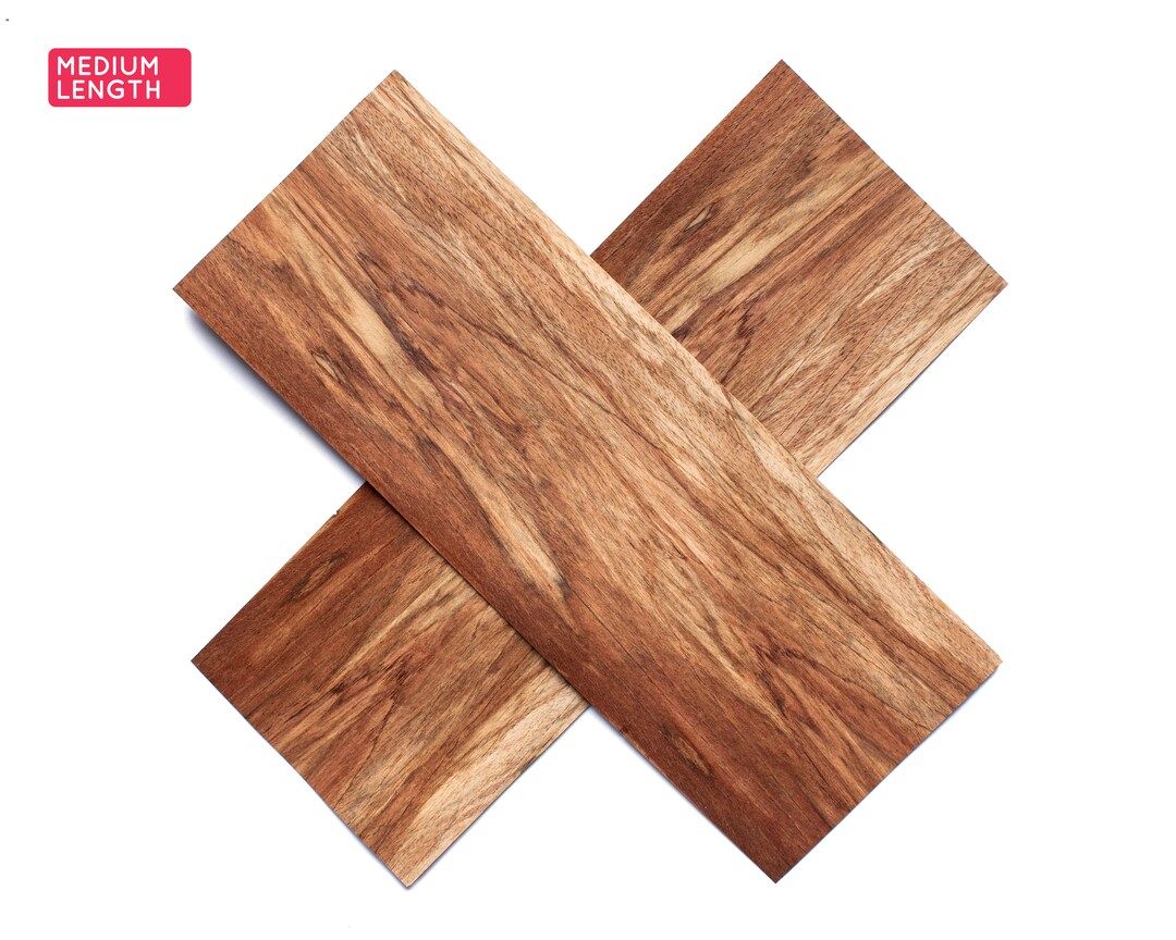 Tiger Etimoe Wood Veneer Sheets, 43x16cm, 2 Sheets, Grade AA CS4ETI7X2 ...