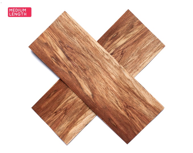 Tiger Etimoe Wood Veneer Sheets, 43x16cm, 2 Sheets, Grade AA CS4ETI7X2 ...