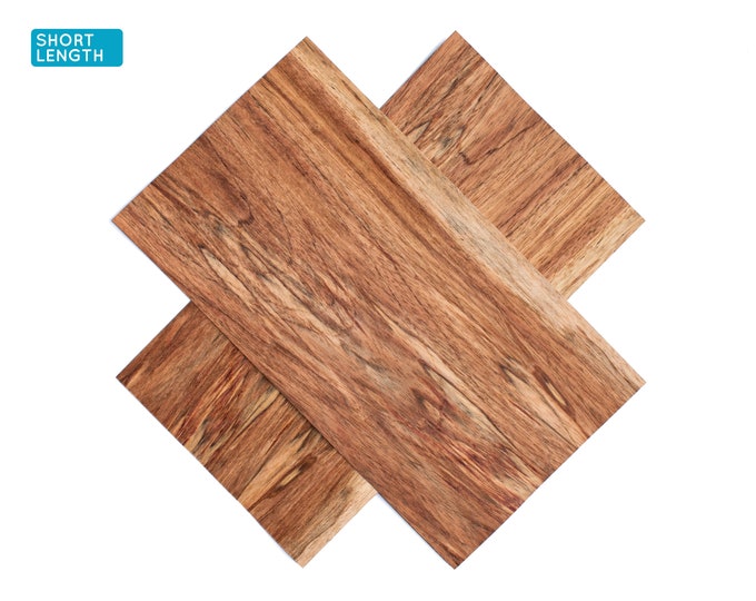Burmese Teak Wood Veneer Sheets, 30x9cm, 2 Sheets, Grade A CN1TEA1X2 ...