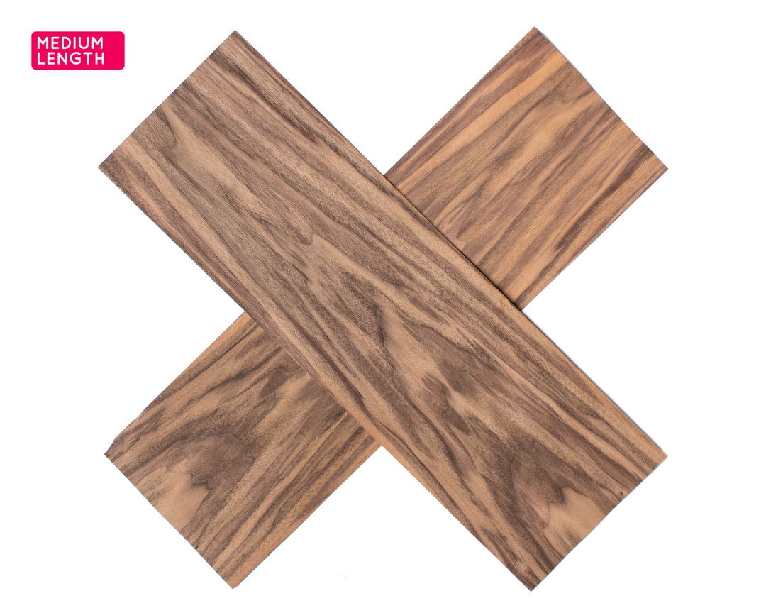 Black Walnut Wood Veneer Sheets, 56x17cm, 2 Sheets, Grade AA [CS7BWN2X2 ...
