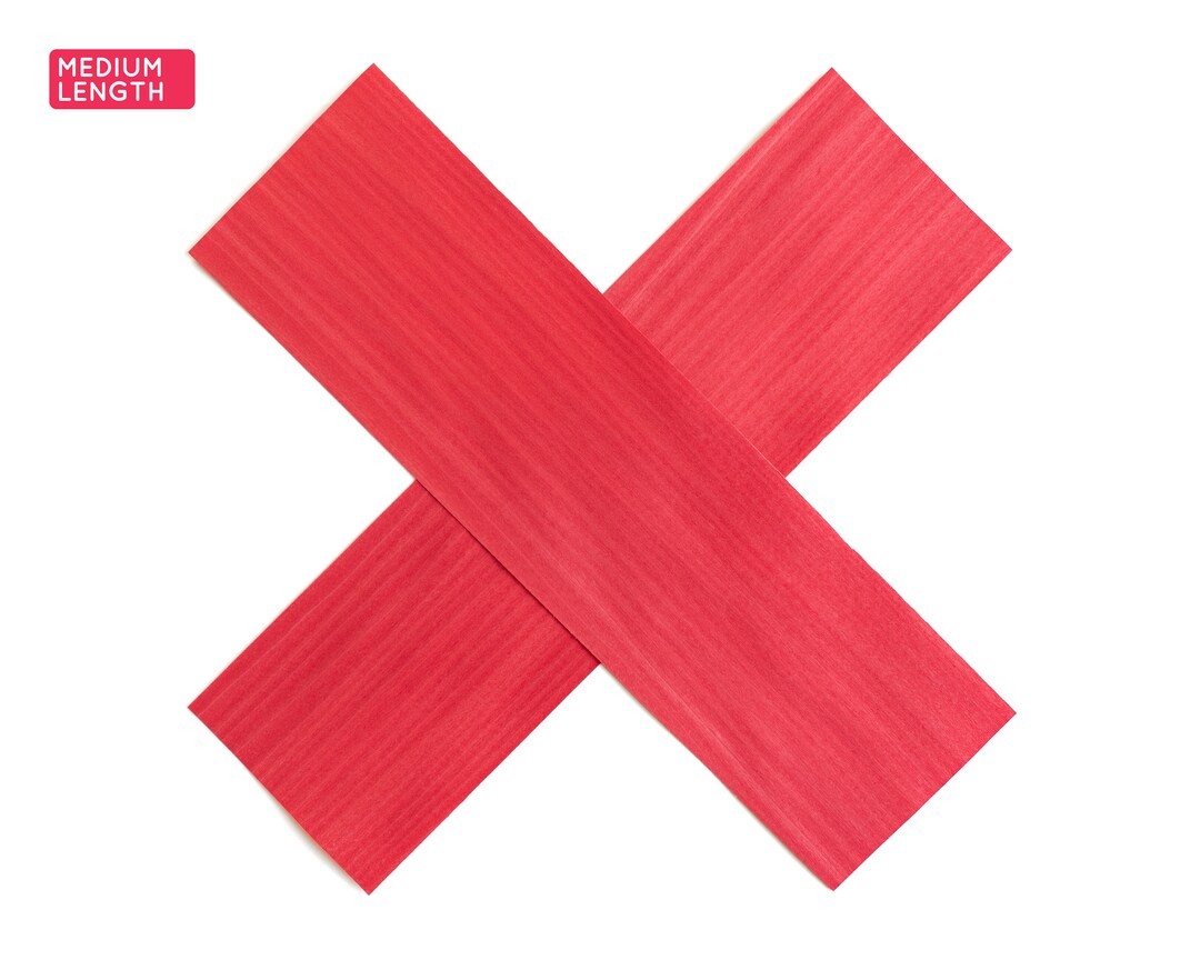 Red Poplar (dyed) Wood Veneer Sheets, 56x15cm, 2 Sheets, Grade A ...