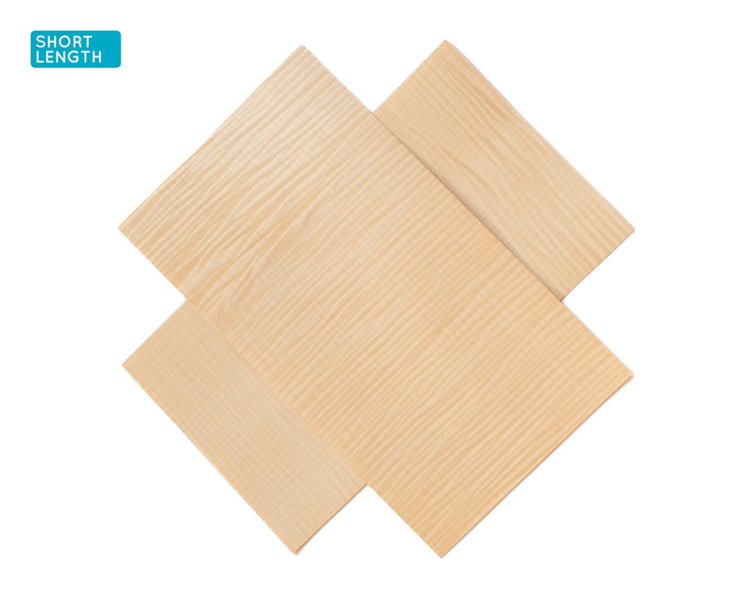 Fiddleback Sycamore Maple Wood Veneer Sheets, 30x17cm, 2 Sheets, Grade ...
