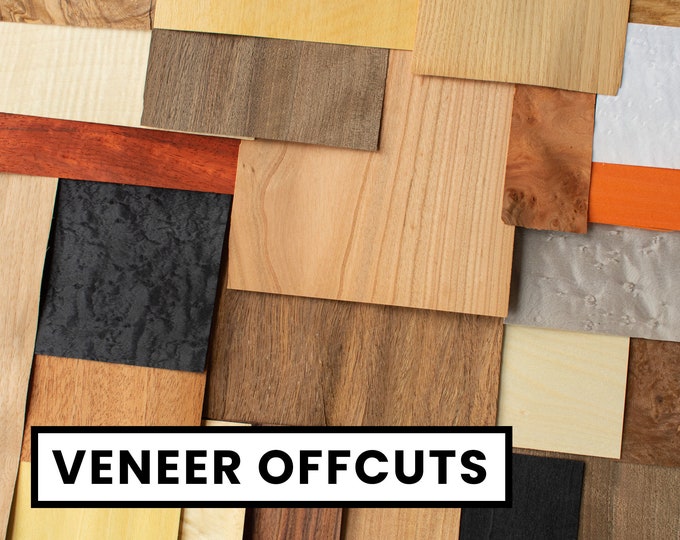 1/2 Lbs Assorted Wood Veneer Offcuts (230g+) for Marquetry, Jewelry ...