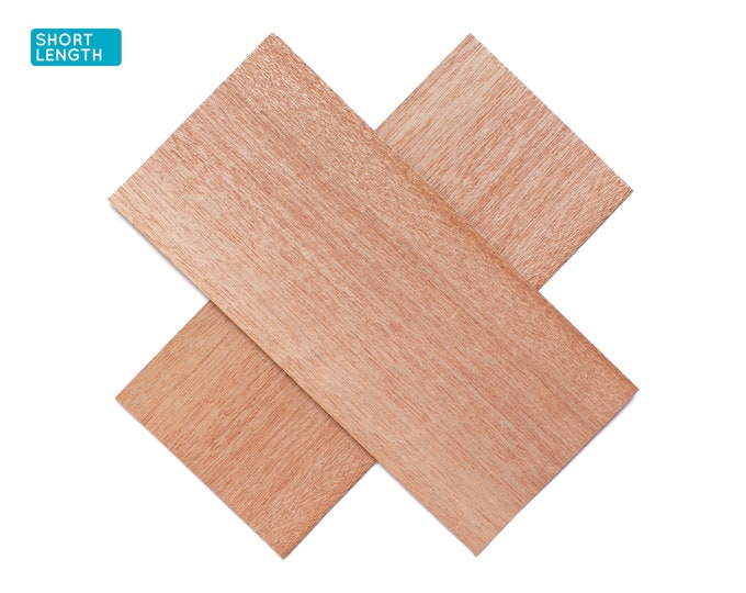 Light Red Meranti Wood Veneer Sheets, 30x12cm, 2 Sheets, Grade AA ...