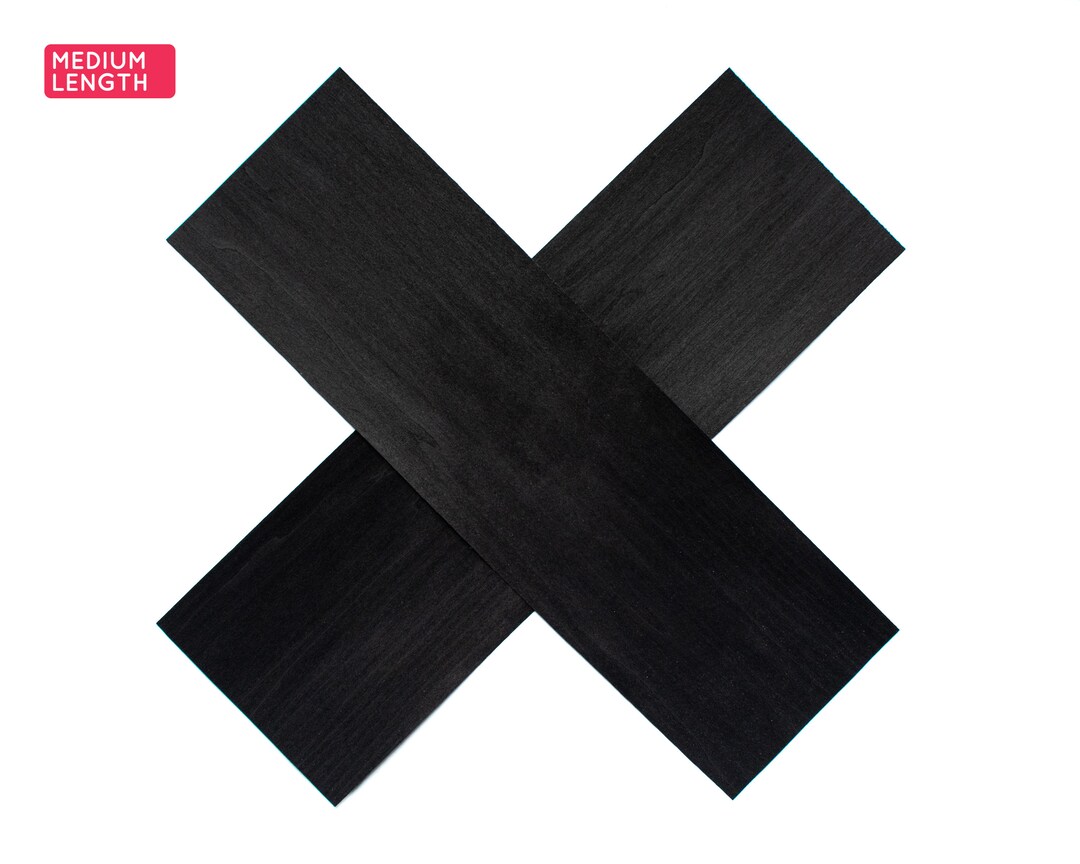 Black Poplar (dyed) Wood Veneer Sheets, 56x18cm, 2 Sheets, Grade A ...
