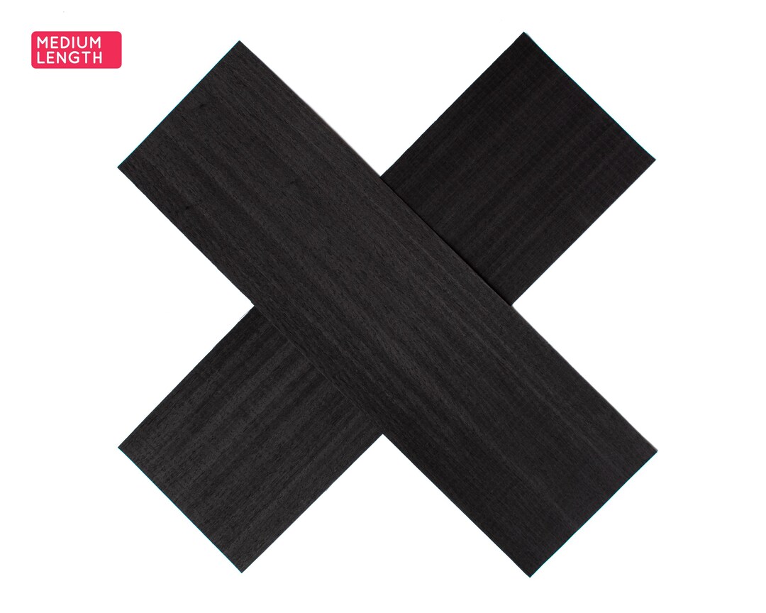 Black Koto (dyed) Wood Veneer Sheets, 56x17cm, 2 Sheets, Grade A ...