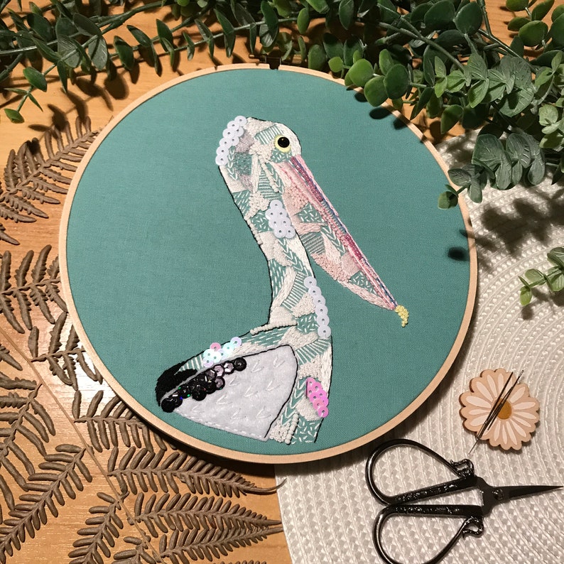 Pelican PDF Pattern Digital Download Hand Embroidery - Etsy