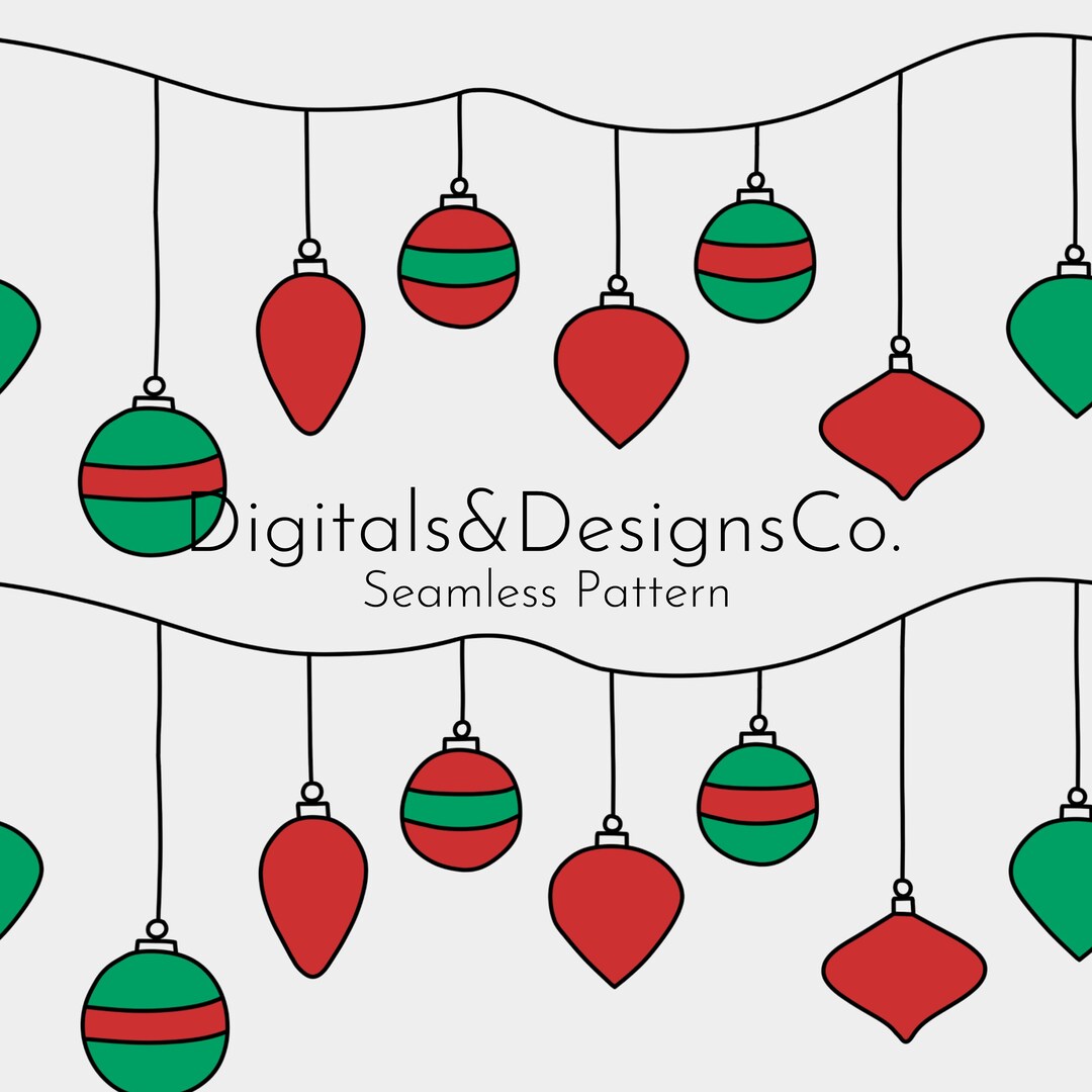 Seamless Christmas Digital Pattern | Continuous Repeat Pattern ...