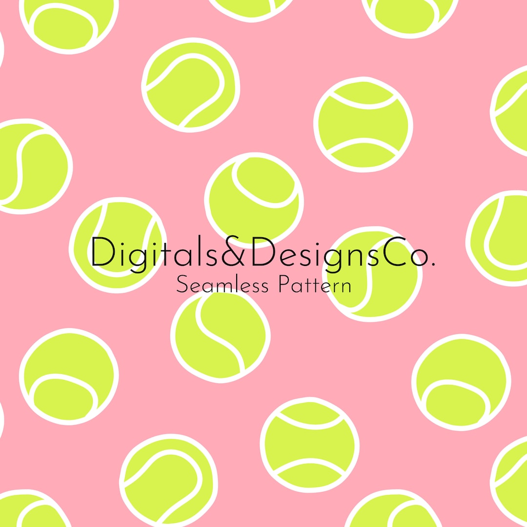 Seamless Digital Print, Cute and Classy Preppy Tennis Ball Pattern ...