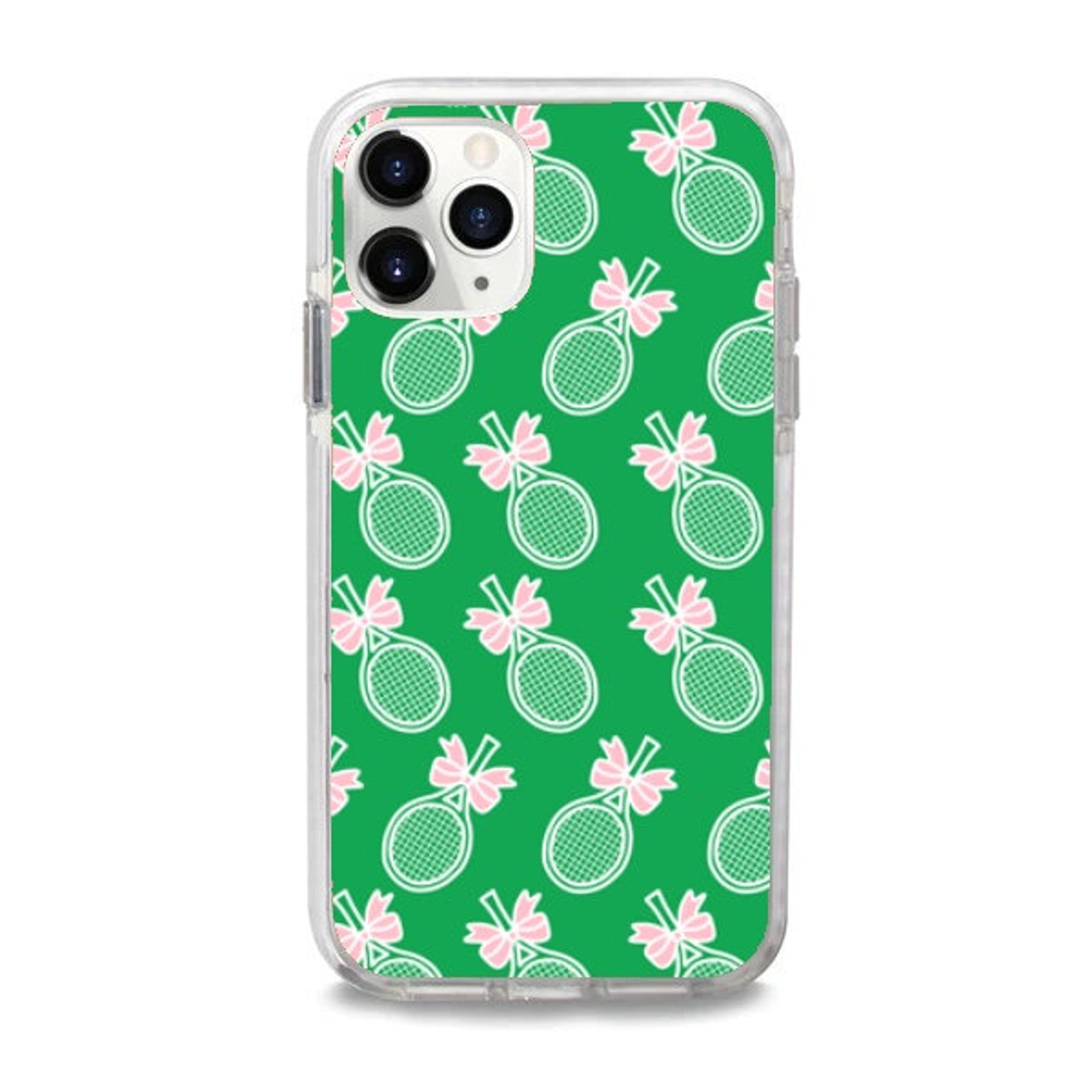 Seamless Digital Print, Cute and Classy Preppy Tennis Racquet With Bows ...