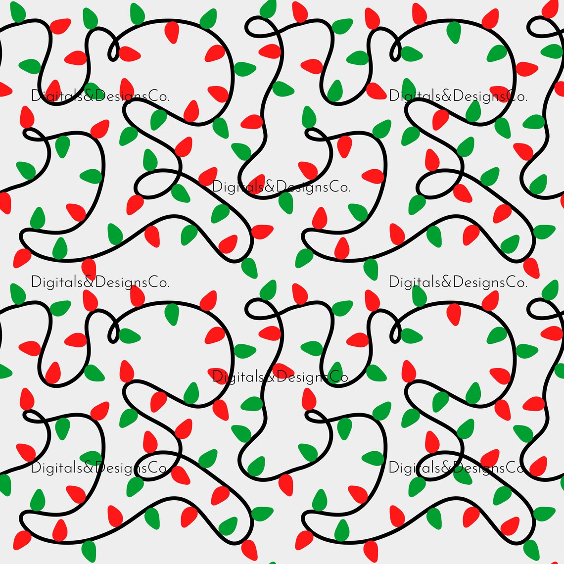 Seamless Christmas Digital Pattern | Continuous Repeat Pattern ...