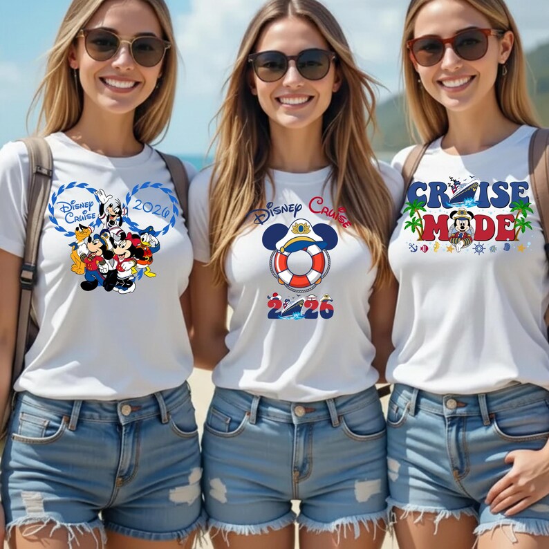 2026 Disney Cruise DTF Transfer, Mickey Minnie Family Trip Iron On, 48 ...