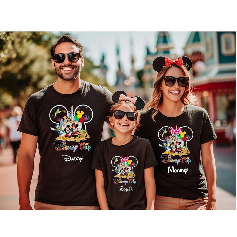Custom Disney Trip 2026 Dtf Transfer, Disneyland Matching Family Ready ...