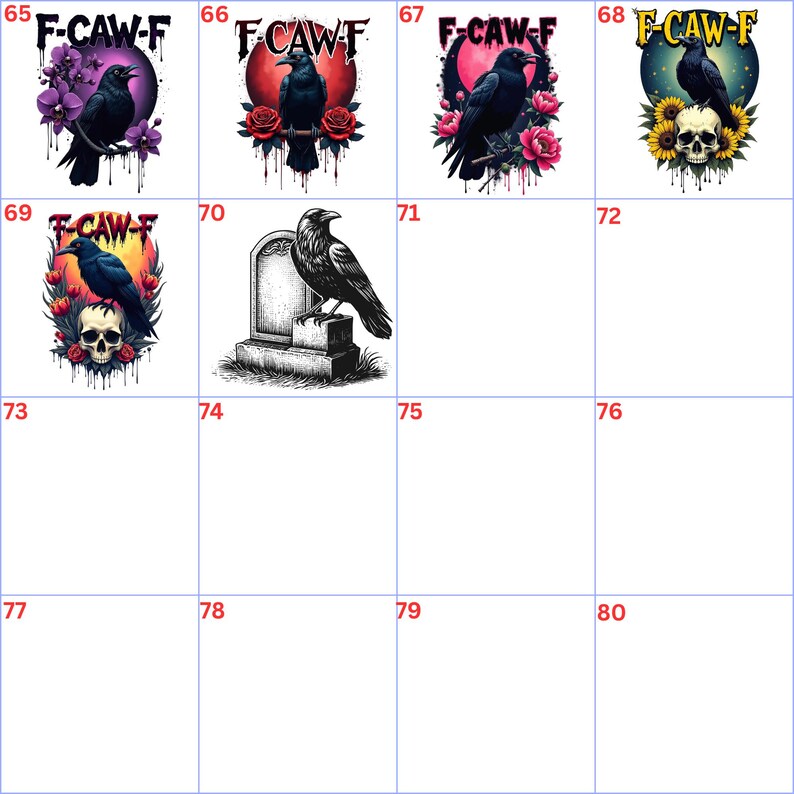 F-caw-f Crow Ready to Press, F-caw-f Halloween Cow Dtf Transfer, F-caw ...