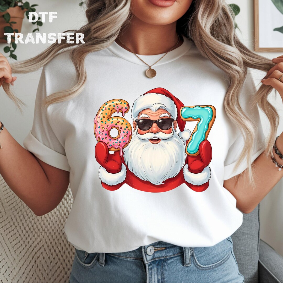 Funny Six Seven Meme Christmas Santa Ready to Press: 6 7 Santa Heat ...