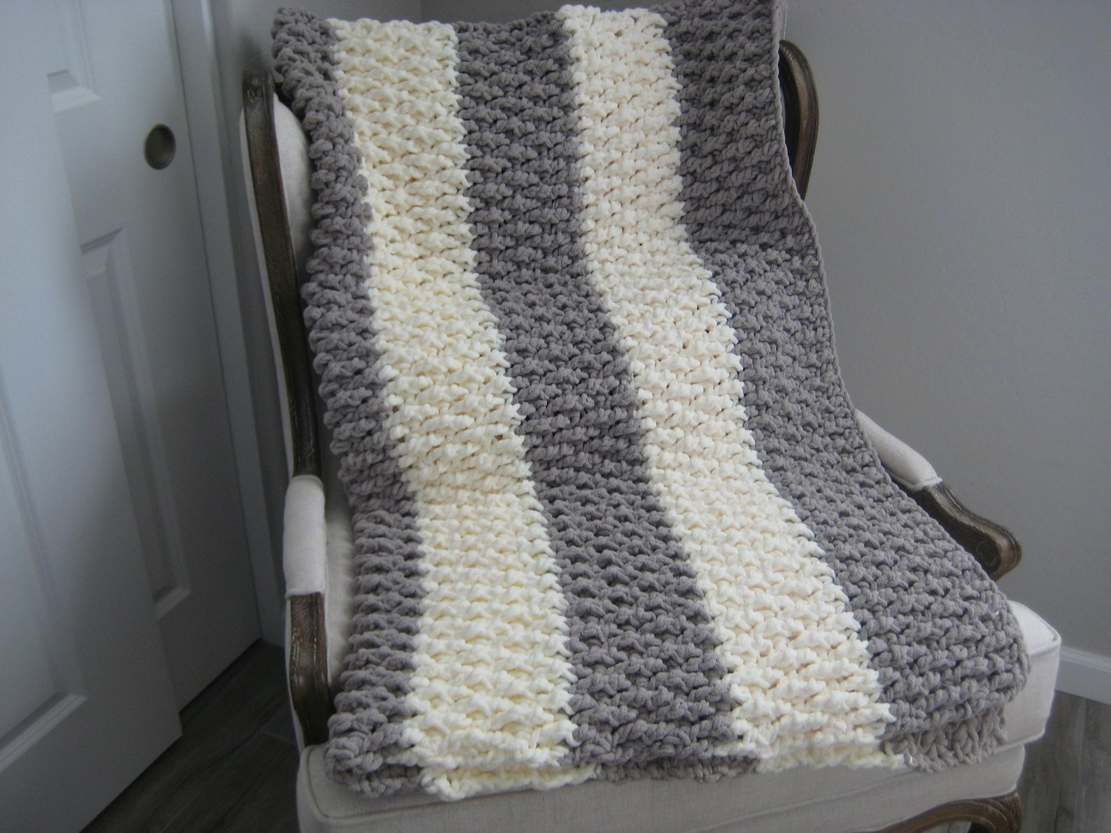 Hand Crocheted Chunky Blanket - Etsy