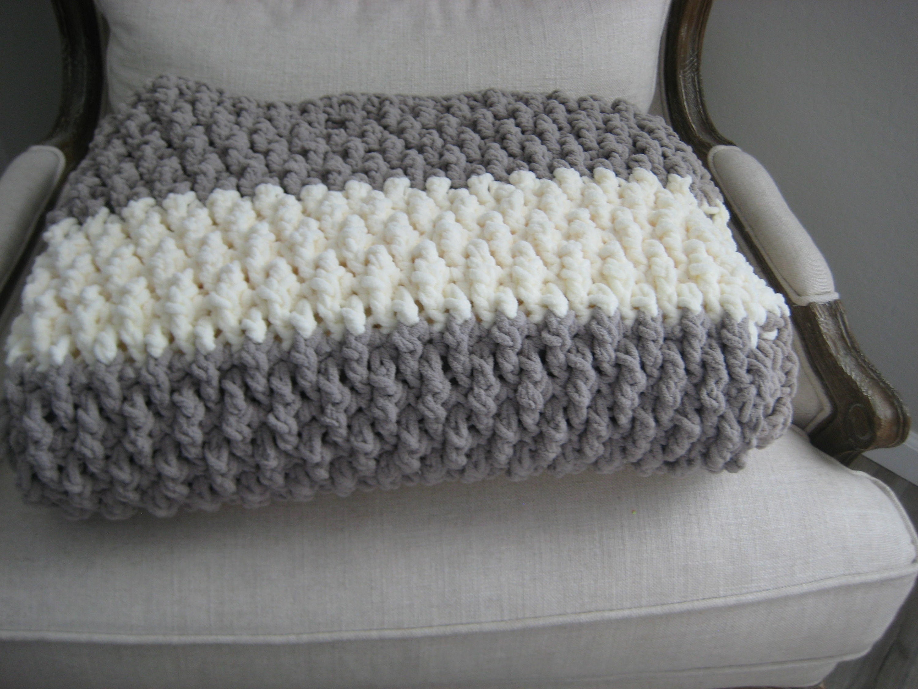 Hand Crocheted Chunky Blanket - Etsy