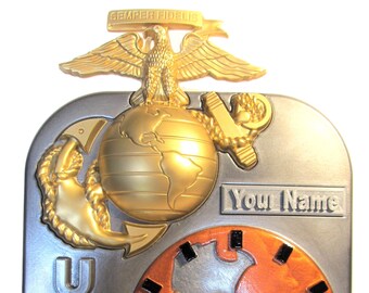 Marine corps clock | Etsy