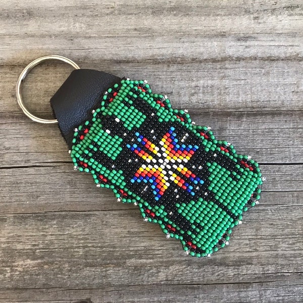 Native American Beaded Keychain - Etsy