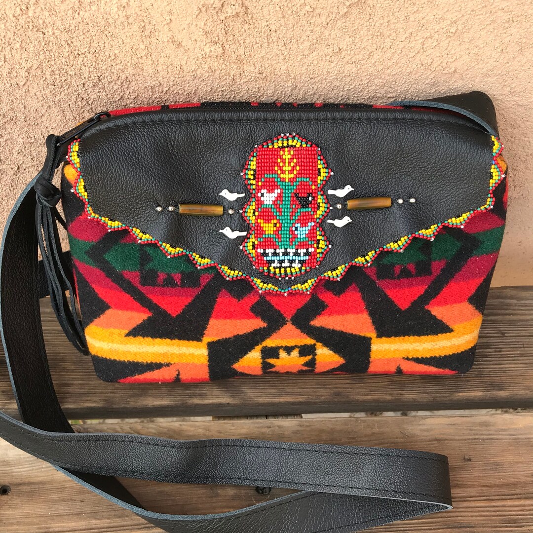 Native American Beaded Shoulder Crossbody Bag Purse With - Etsy