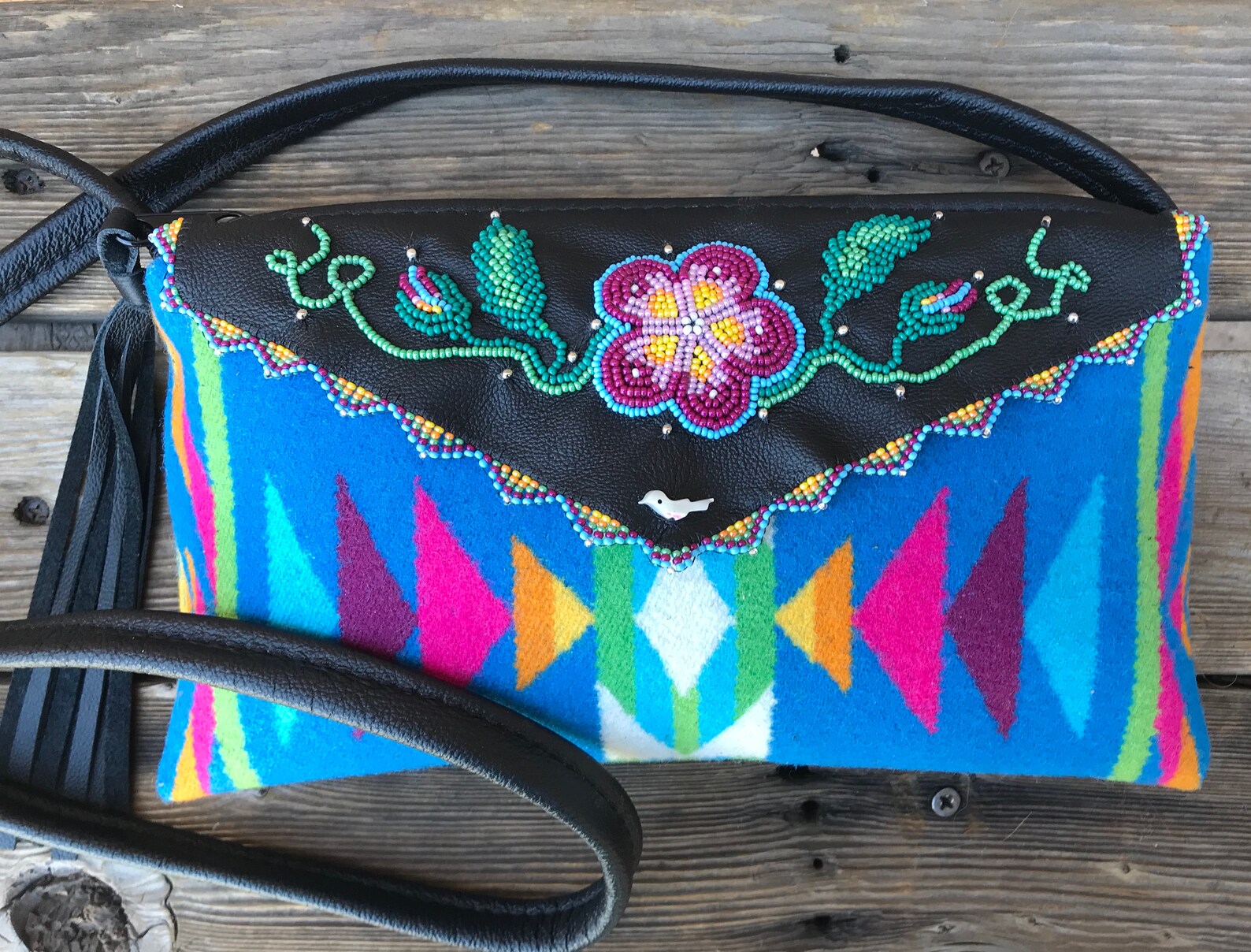 Native American Beaded Small Shoulder Crossbody Bag Purse With | Etsy