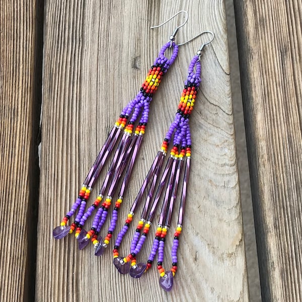 Native American Beaded Earrings - Etsy