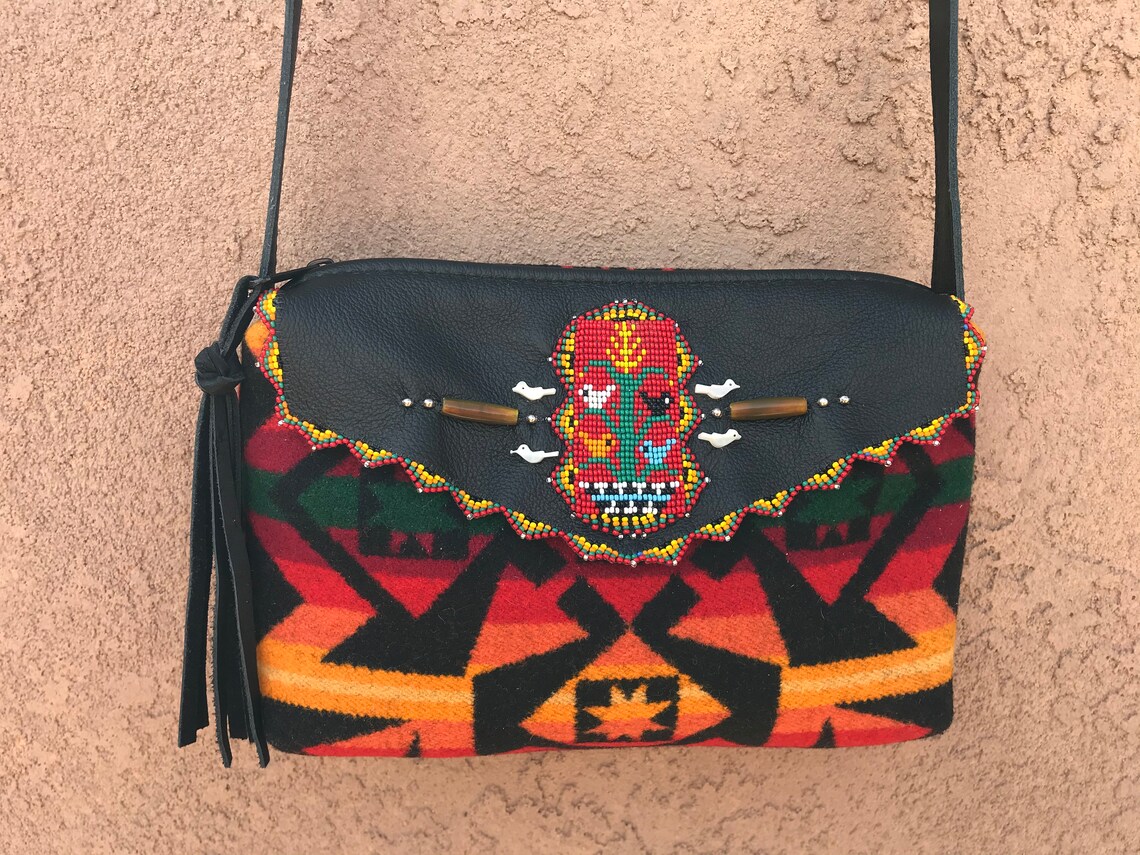 Native American Beaded Shoulder Crossbody Bag Purse With | Etsy
