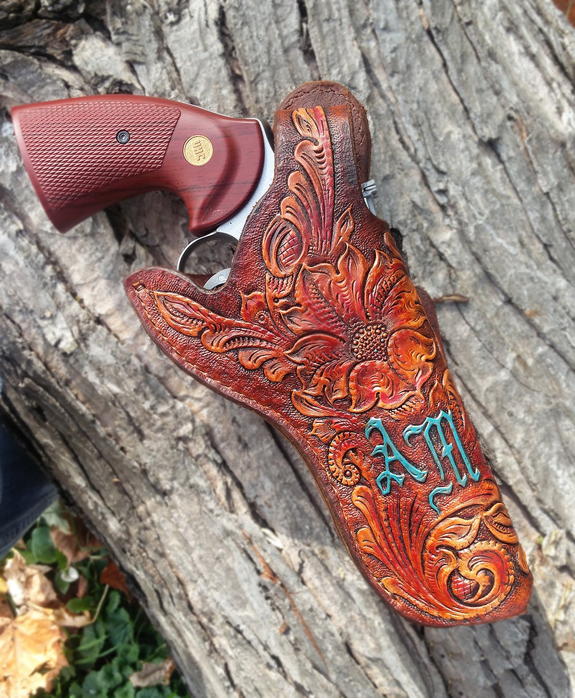 Tooled Colt Python Holster Thumb Snap Zombie Killer Sheridan - Etsy
