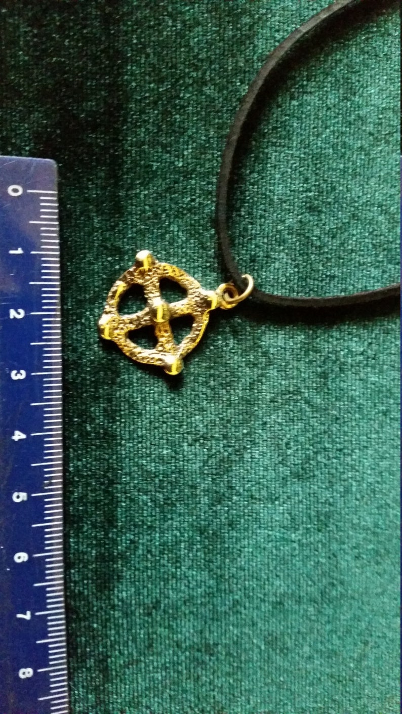 Sun Cross Pendant Solar Cross Necklace Rustic Solarwheel | Etsy