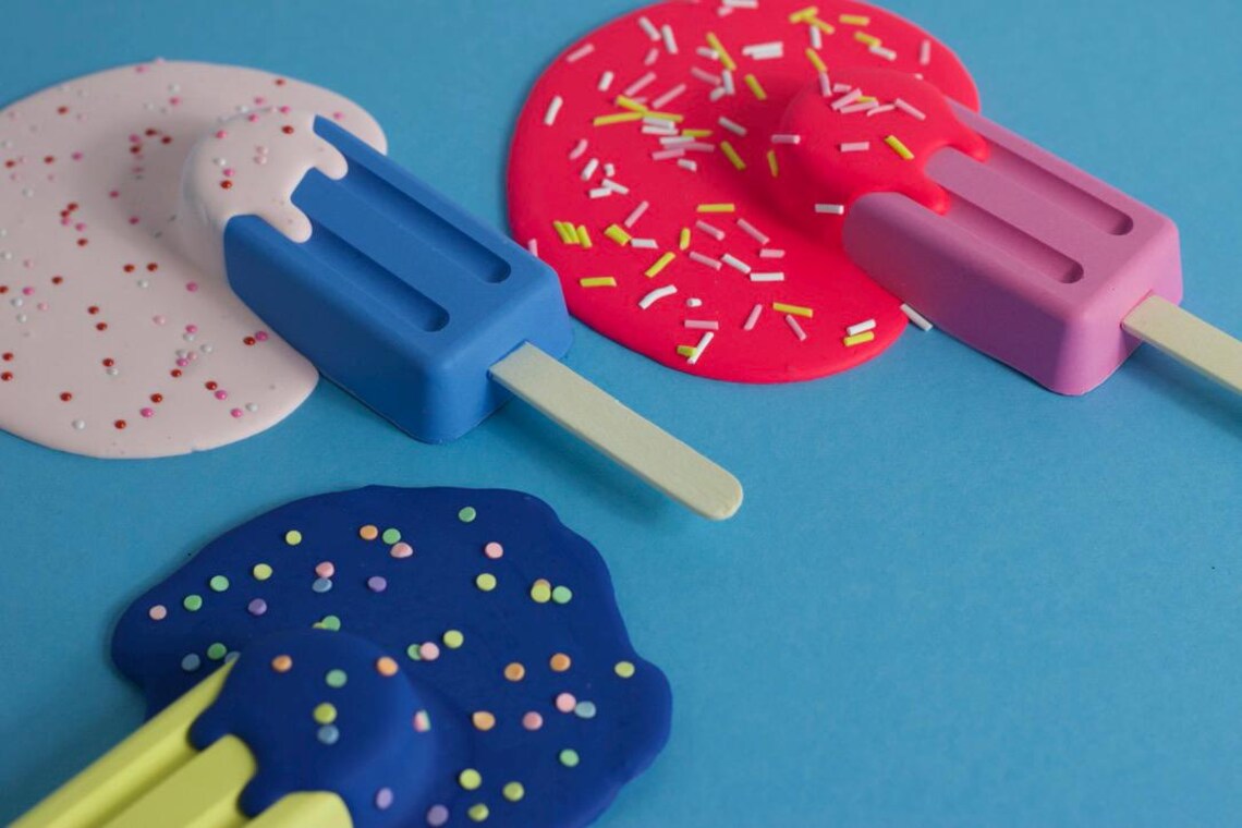 1 X FAKE 'melted' Ice Cream Replica Display Food Ijsje Wand Deco Gifte ...