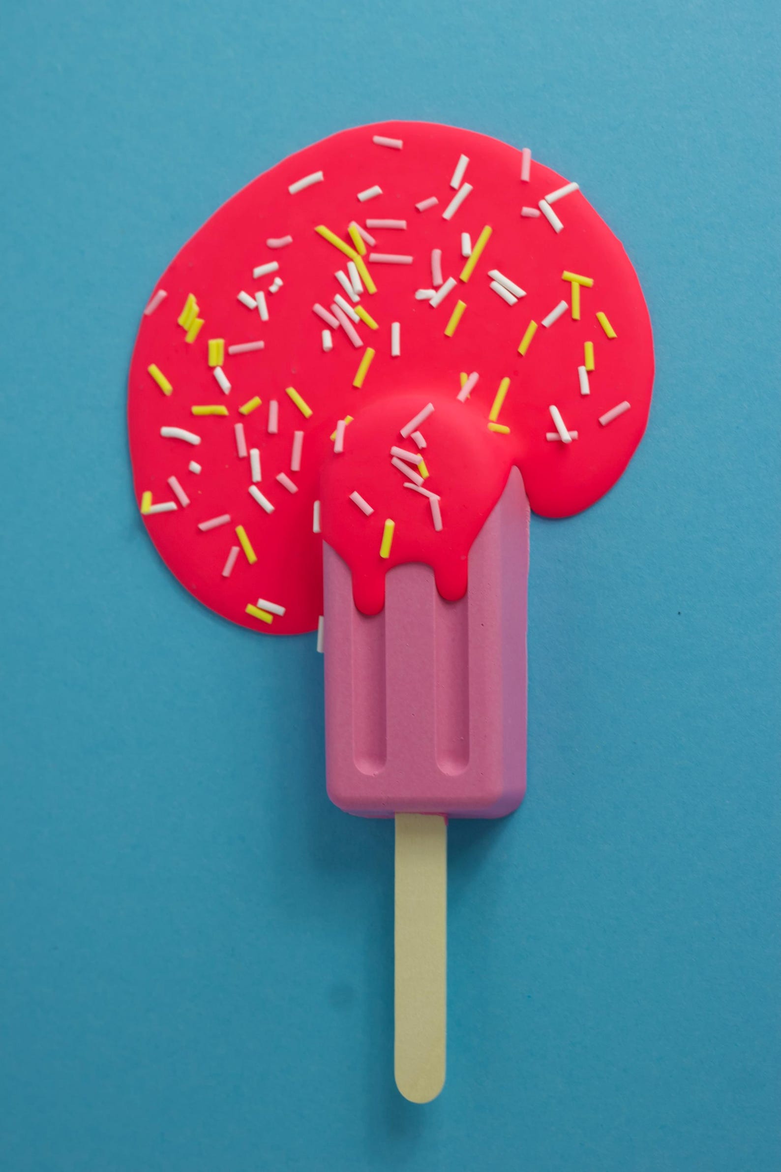 1 X FAKE 'melted' Ice Cream Replica Display Food Ijsje Wand Deco Gifte ...