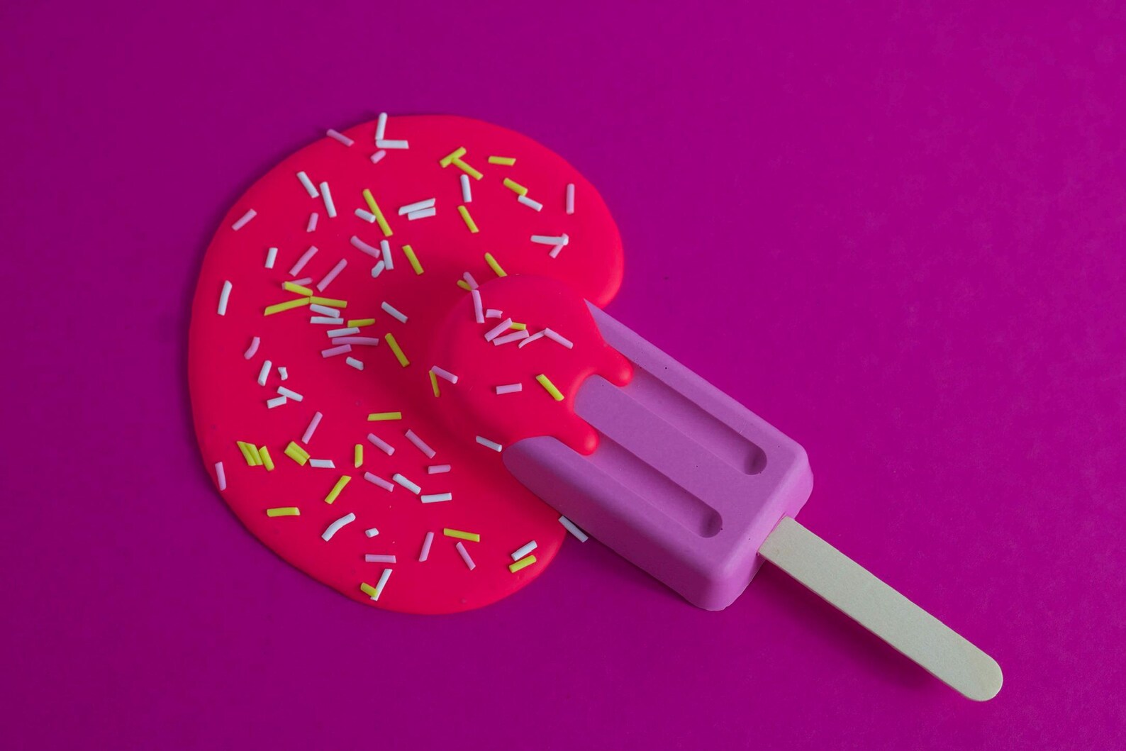 1 X FAKE 'melted' Ice Cream Replica Display Food Ijsje Wand Deco Gifte ...