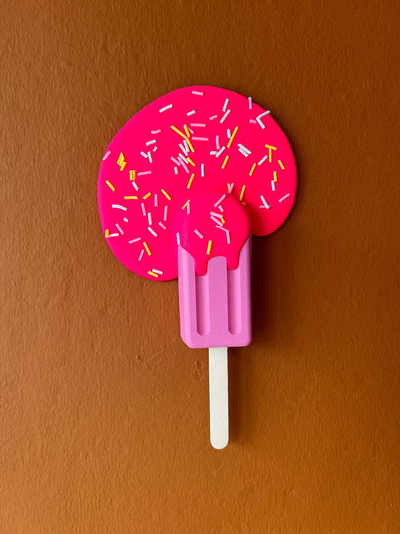 1 X FAKE 'melted' Ice Cream Replica Display Food Ijsje Wand Deco Gifte ...