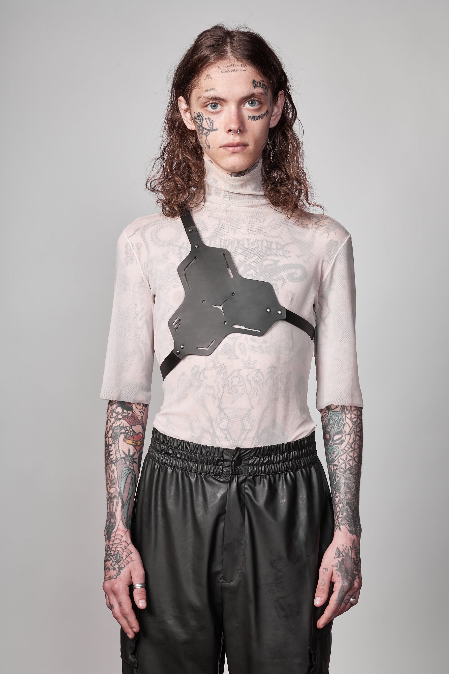 Grey Harness, Geometric, Futuristic, Unisex, Handcrafted in Berlin ...