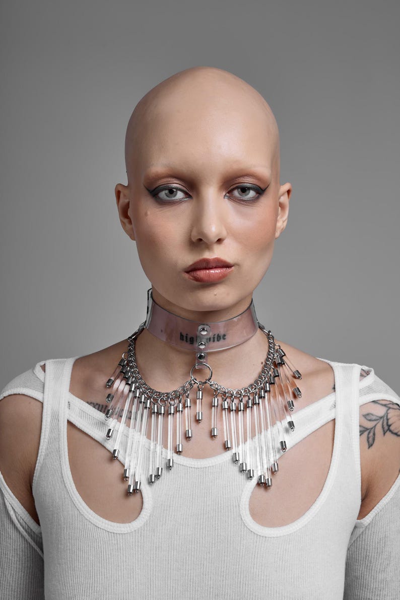 Clear Vegan PVC Choker - Minimalist Futuristic | Sustainable Eco ...