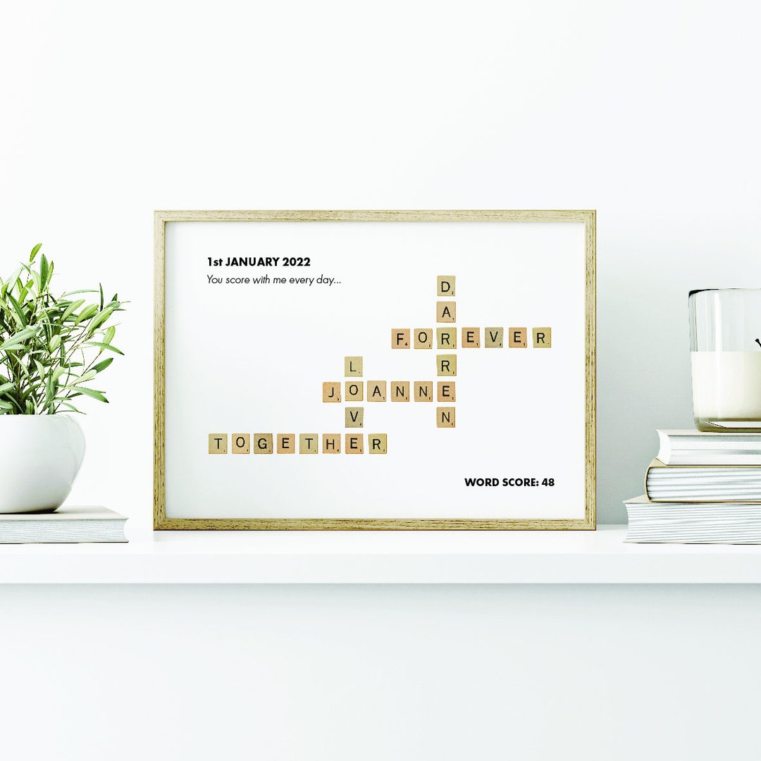 Personalised Scrabble Tile Picture - Scrabble Print, New Home Print ...