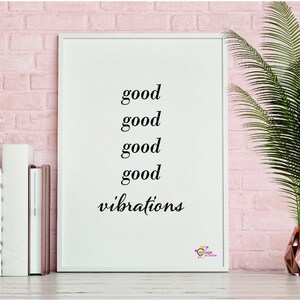 Good Good Good Good Vibrations PRINT With White Background Lyric Print ...