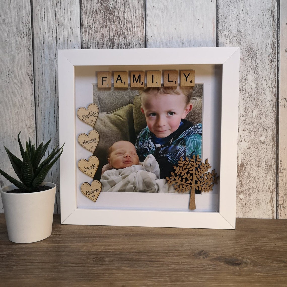 Personalised Family Scrabble Photo Frame Family Gift Family - Etsy