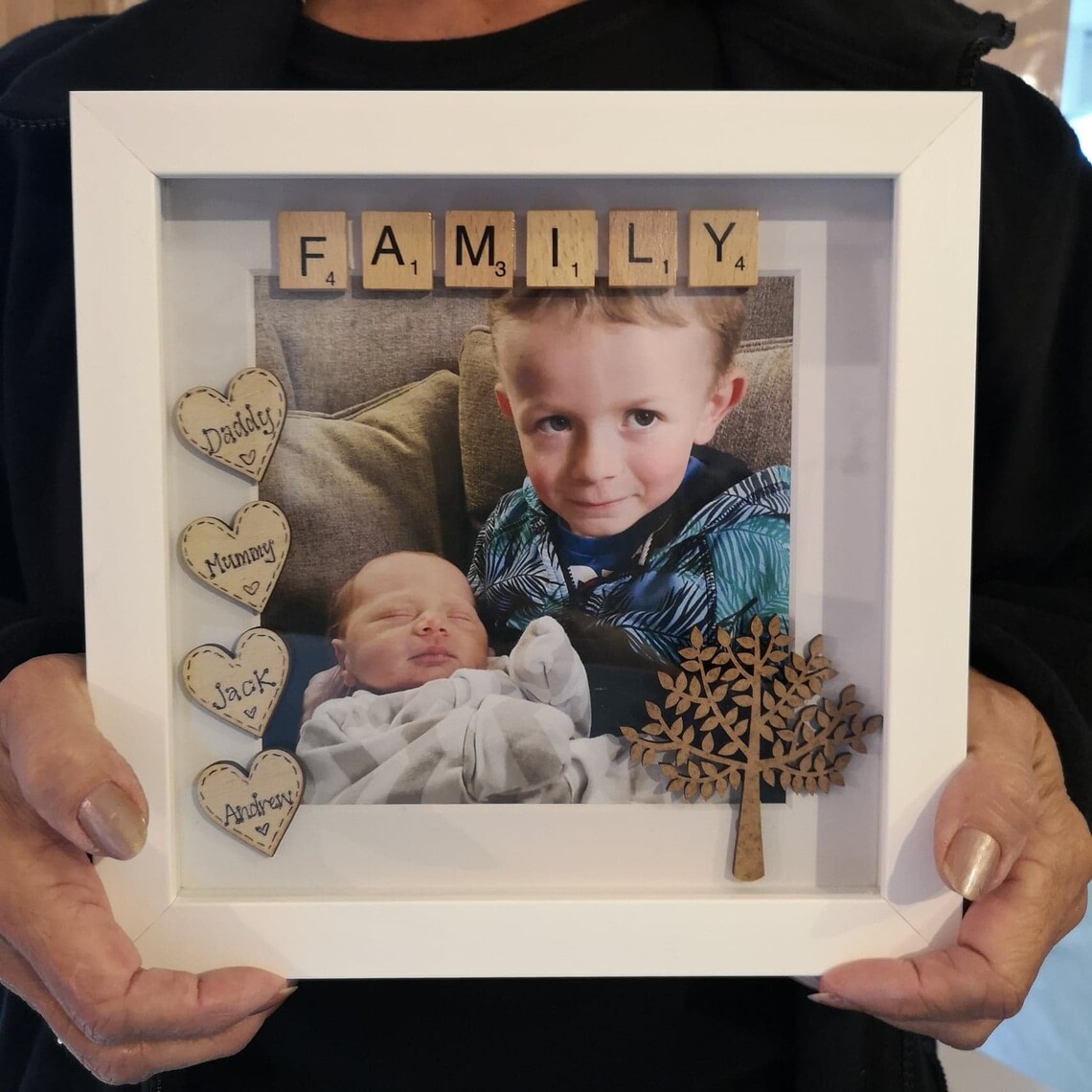 Personalised Family Scrabble Photo Frame Family Gift Family - Etsy