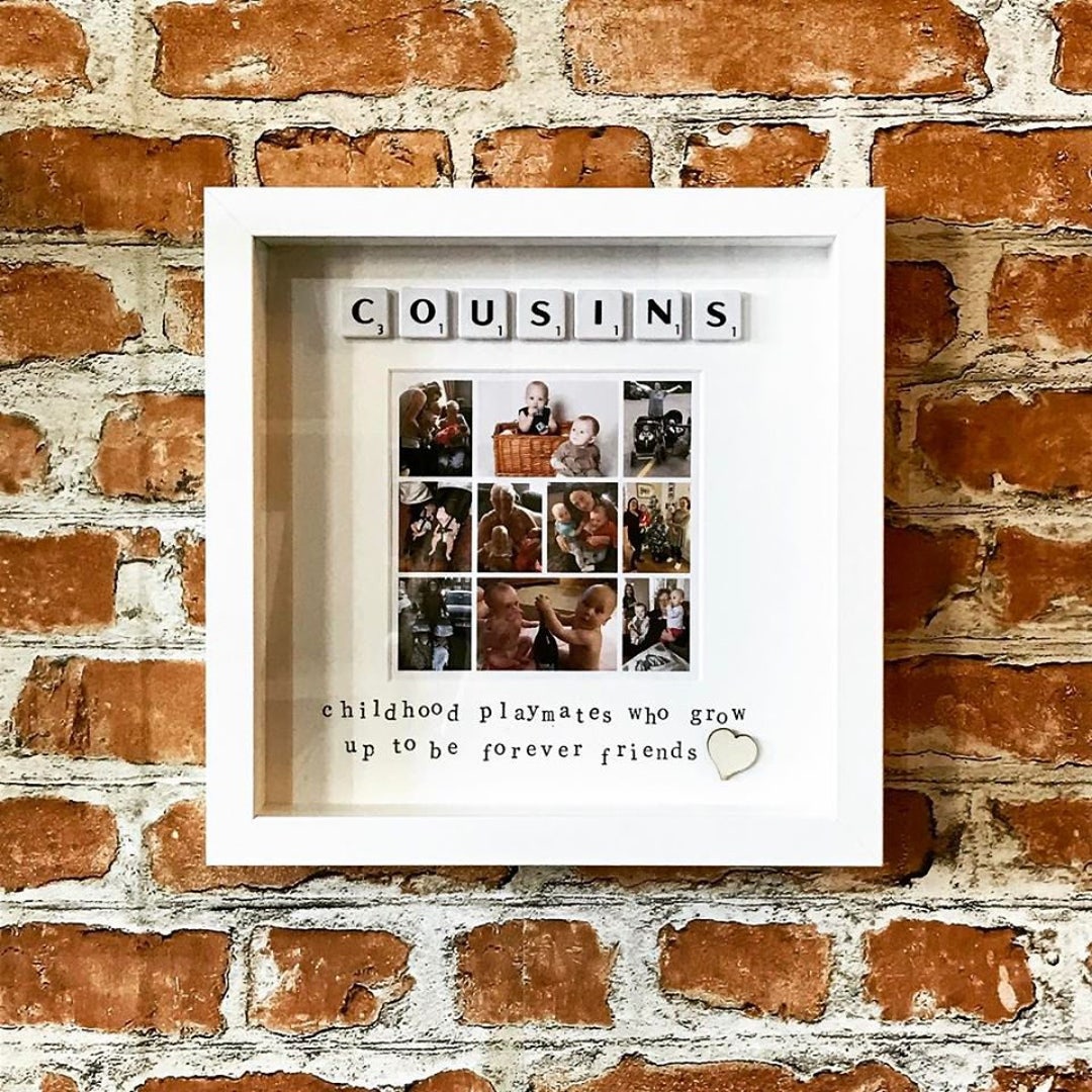 Cousins Scrabble Photo Frame Childhood Playmates, Family Gift, Cousins ...