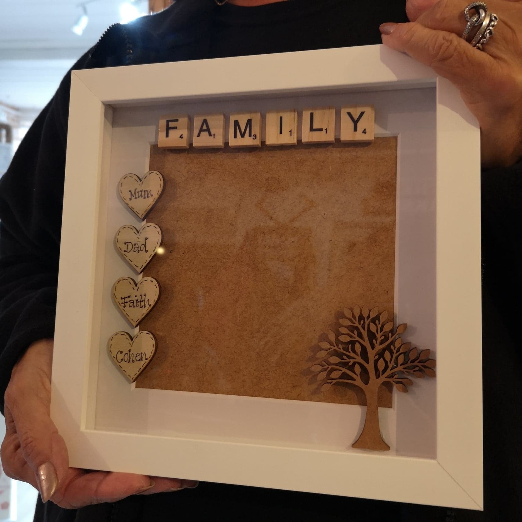 Personalised Family Scrabble Photo Frame Family Gift Family - Etsy