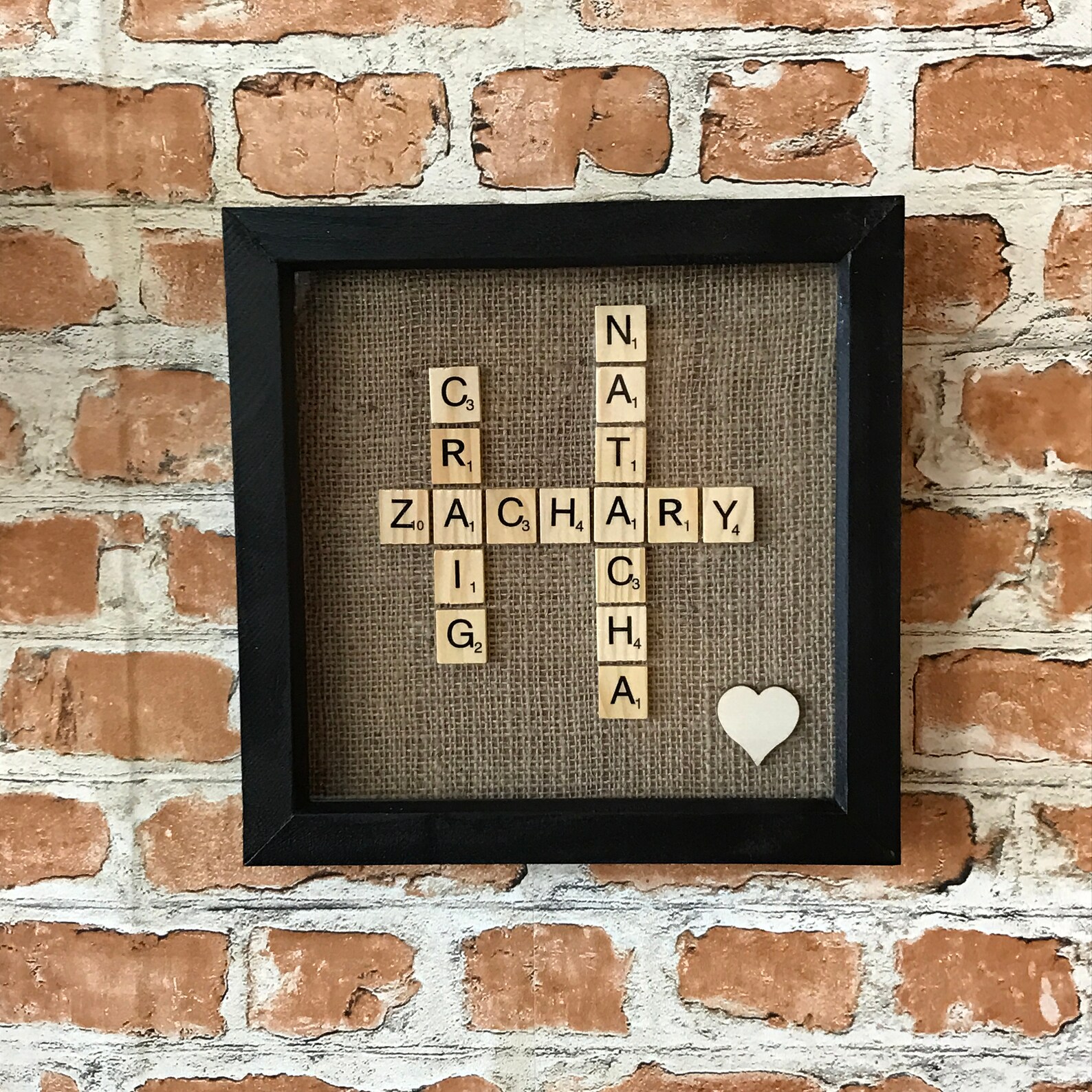 Family Scrabble Frame Black or White Family Gift New Home | Etsy