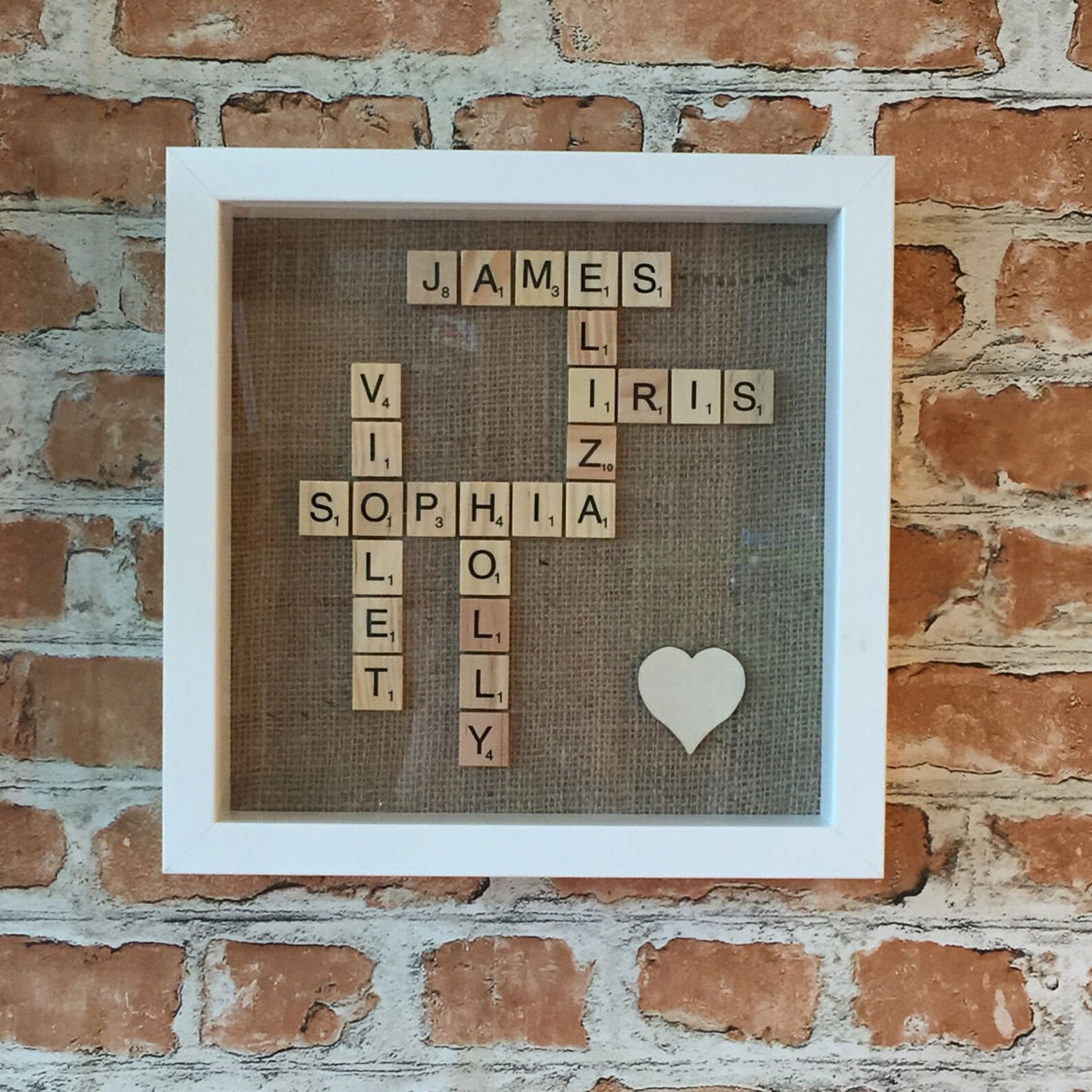 Family Scrabble Frame Black or White Family Gift New Home | Etsy